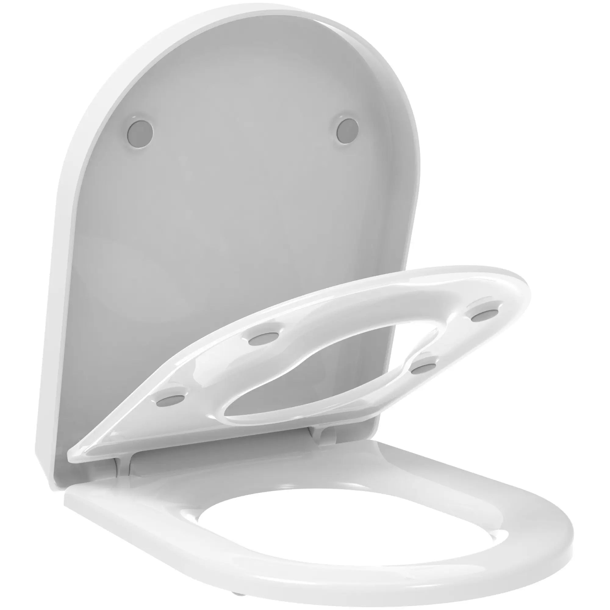 Euroshowers D Shape Multi Soft Close 2 in 1 Family Toilet Seat ...