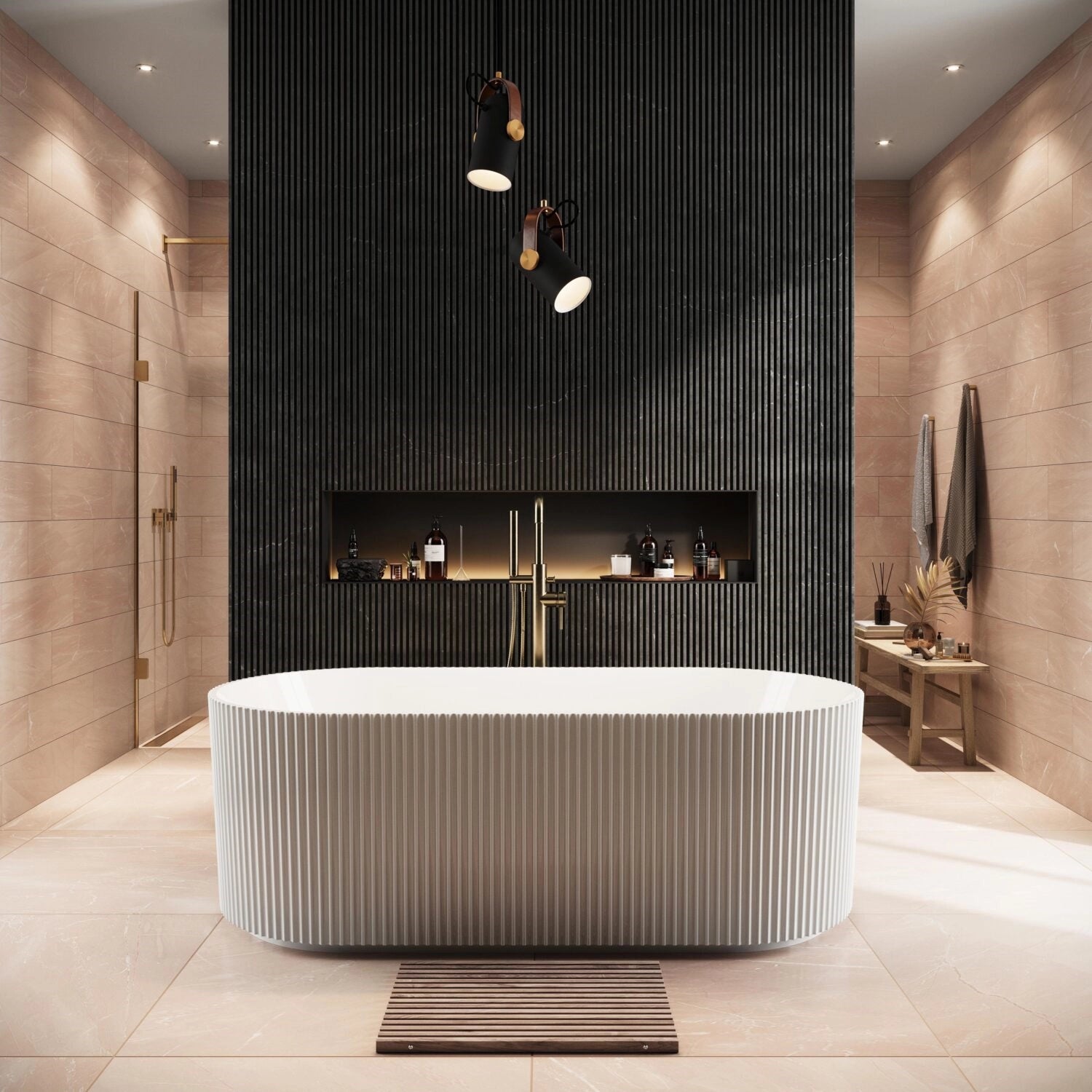 Labyrinth Fluted Freestanding Bath 1700 x 800mm – Bubbles Showers and ...