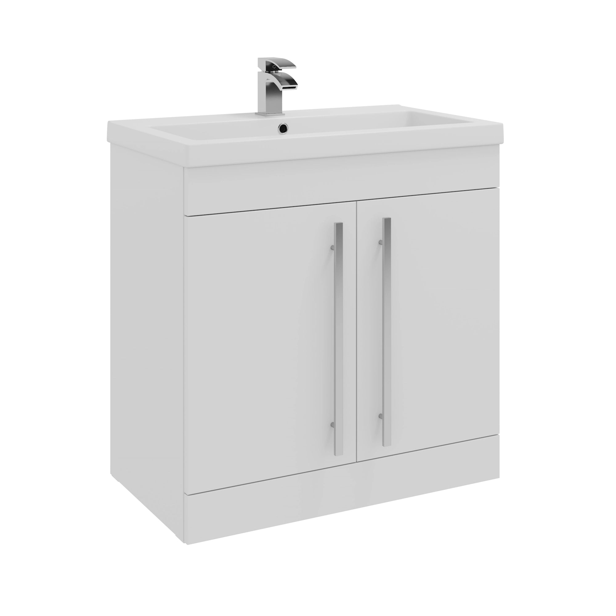 Purity Kartell Floor Standing Two Door 800mm Basin Sink Vanity Unit ...