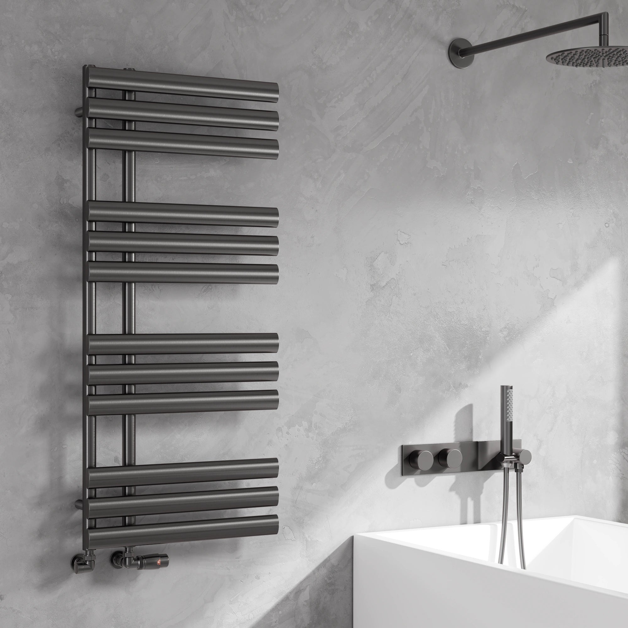 Chisa Designer Reina Steel Heated Towel Rail Radiator – Bubbles Showers ...