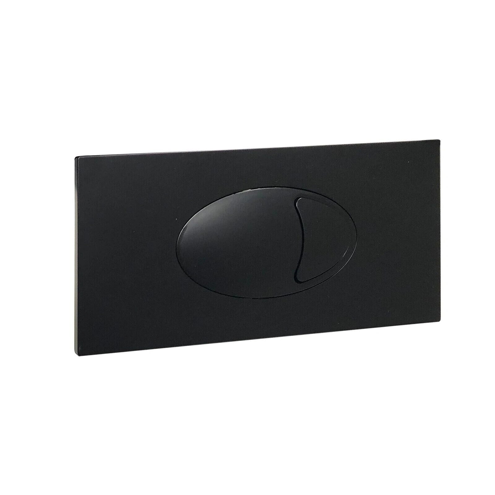 Large Black Oval Dual Flush Push Button & Plate – Bubbles Showers and ...